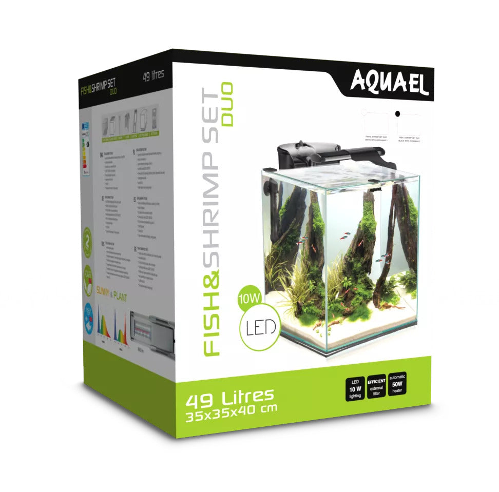 AQUAEL Aquarium FISH & SHRIMP 35 Set - Black – Aqua House